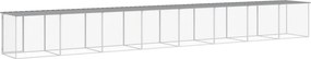 Klec pro kuřata se střechou světle šedá 803 x 98 x 90 cm ocel 3189057