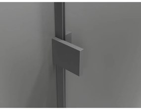 Mexen, Mexen Lunar pravé otočné sprchové dveře 120 cm, transparentní, pistolový kov - 834-120-000-95-00-P