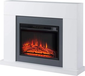 HOMCOM Elektrický krb s vytápěním, elektrický krb s LED plamenovým efektem a 3 úrovněmi jasu 2000W dekorační krb s nastavitelným termostatem, elektri…