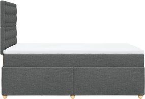 Box spring postel s matrací tmavě šedá 120x200 cm textil 3291262