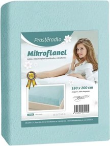 Bellatex Prostěradlo Mikroflanel světlá modrá rozměr 180x200 cm