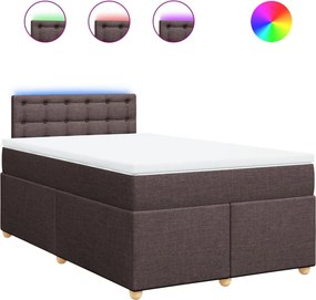Box spring postel s matrací tmavě hnědá 120x200 cm textil 3288964