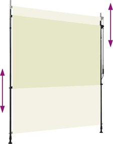 Venkovní roleta 200 x 270 cm krémová 145942