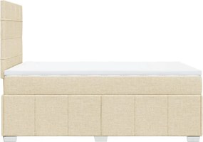 Box spring postel s matrací krémová 120x190 cm textil 3291612