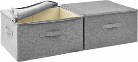 Úložné boxy 2 ks textil 43 x 34 x 23 cm šedé 332910
