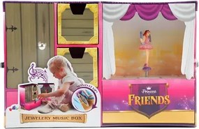 Šperkovnice Princezny rozkládací s melodií / Zásuvky / Karton, plast /