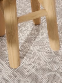 NORTHRUGS, Kusový koberec Duet Kona 106249 White/Gray kruh - na ven i na doma, 160x160 (průměr) kruh, šedá, chodba / předsíň
