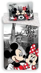 Vesna | Povlečení bavlna Mickey a Minnie v New Yorku 140 x 200 cm, 70 x 90 cm