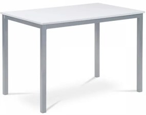 Jídelní stůl 110x70 bílý, šedý lak, GDT-202 WT