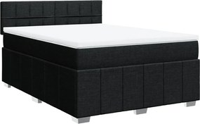 Box spring postel s matrací černá 160x200 cm textil 3287121