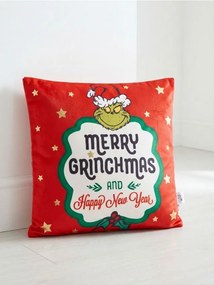 Sinsay - Povlak na polštář s vánočním motivem Grinch - červená