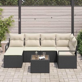 Set pohovek 7 ks Černá polyratan 3346457