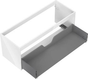 Mexen Box-A, závěsná skříňka 120 cm, 1 zásuvka, bílá lesklá, 91AX0-1200-470-1-00