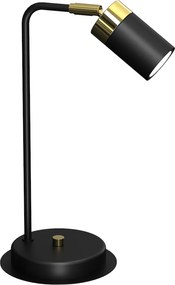 Stolní lampa Joker, 1x zlaté/černé kovové stínítko, b