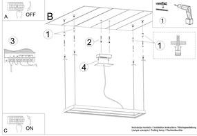 Závěsné LED svítidlo Tuula m, 1x LED 50w, 3000k, g
