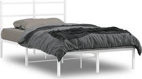 vidaXL Kovový rám postele s čelem 120 x 200 cm [355363] Barva: Bílá