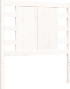 vidaXL Rám postele s čelem 90 x 200 cm masivní dřevo [3192802] Barva: Bílá
