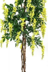 Umělá květina - Vistárie, žlutá, 150 cm