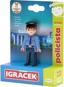 EFKO Igráček Policista / Kloubová figurka s doplňky / obušek, zbraň /