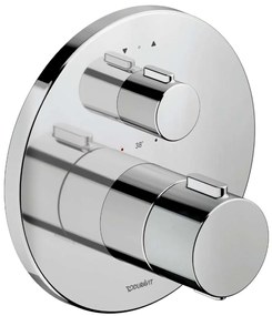 Duravit - Termostatická baterie pod omítku, pro 2 spotřebiče, chrom TH4200014010