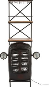 Černý retro bar na skleničky a láhve vína Tractor Bar - 87*37*181cm