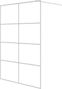 Sprchová zástěna walk-in bílá 140 x 195 cm čiré ESG sklo 152144