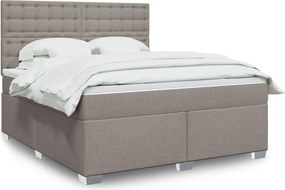 Box spring postel s matrací taupe 180x200 cm textil 3292885