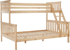 Patrová rozložitelná postel, přírodní, LUINI
