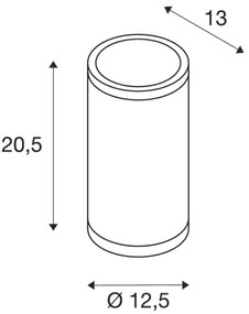 SLV 1000334 Rox Up/Down, venkovní nástěnné svítidlo, 2x GU10 ES111 max 100W, kartáčovaný hliník, výška 20,5cm, IP44