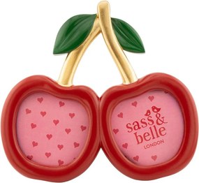 Červený polyresinový stojací rámeček 17,5x15,5 cm Cherry – Sass &amp; Belle
