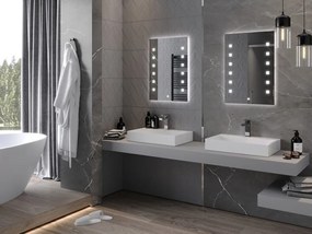Mexen Ner, LED koupelnové zrcadlo s podsvícením 50x70 cm, 6000K, ochrana proti zamlžování, 9809-050-070-611-00