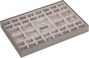 Krabička na šperky Stackers s 41 přihrádkami supersize šedo-béžová
