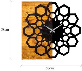 Nástěnné hodiny 58x58 cm 1xAA dřevo/kov