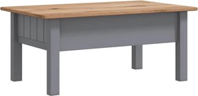 Konferenční stolek šedý 100x60x43,5 cm masivní borovice Panama 282683