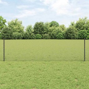 Svařovaná drátěná plotovina s tyčkami 50 x 0,6 m Šedá Síťovina 3336626