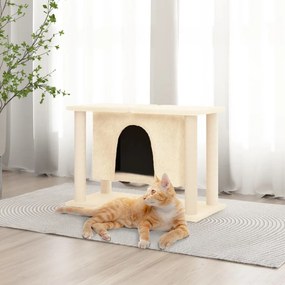 Škrabadlo pro kočky se sisalovými sloupky krémové 50 cm 171657
