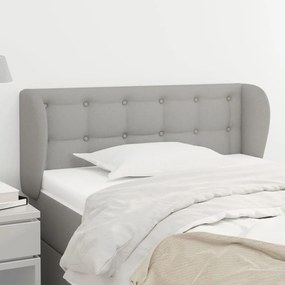 Čelo postele typu ušák světle šedé 83x23x78/88 cm textil 3117552