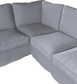 Potah na pohovku IKEA  Ektorp rohová barva šedá látka lesklé, sametová