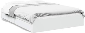 Rám postele se zásuvkami bílý 150 x 200 cm kompozitní dřevo 3280650
