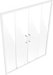 Polorámové dvojité posuvné sprchové dveře SGCC tvrzené sklo 6,4 mm chrom