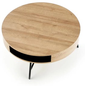 Konferenční stolek Camila, dub zlatý / černá