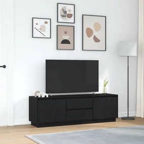 TV skříňka s LED osvětlením černý dub 160,5x41x50 cm 3328427