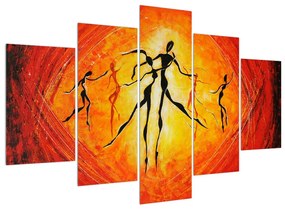 Orientální obraz tančících osob (150x105 cm)