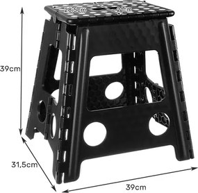 Skládací stolička – taburet černobílý