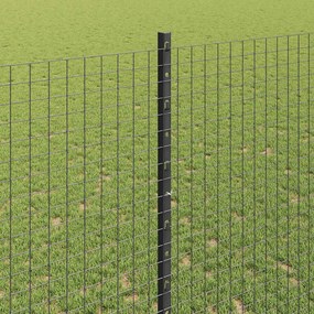 Svařovaná drátěná plotovina s tyčkami 25 x 1,4 m Šedá Síťovina 3336608