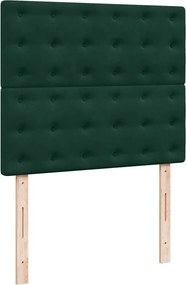 Box spring postel s matrací tmavě zelená 120x190 cm samet 3293173