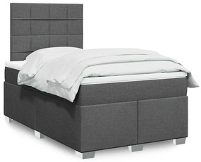 Box spring postel s matrací tmavě šedá 120x200 cm textil 3292756