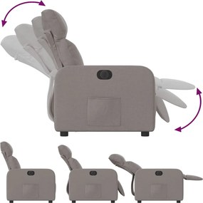 Elektrické polohovací křeslo taupe textil 3206688