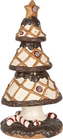Hnědá dekorace stromek s cukrovinkami Christmas Tree - Ø 22*43 cm