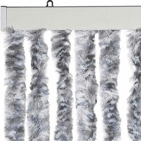 Závěs proti hmyzu bílý a šedý 56 x 185 cm Chenille 284279
